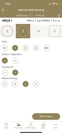 GHIN Mobile App Hole-by-Hole Score Posting Instructions: